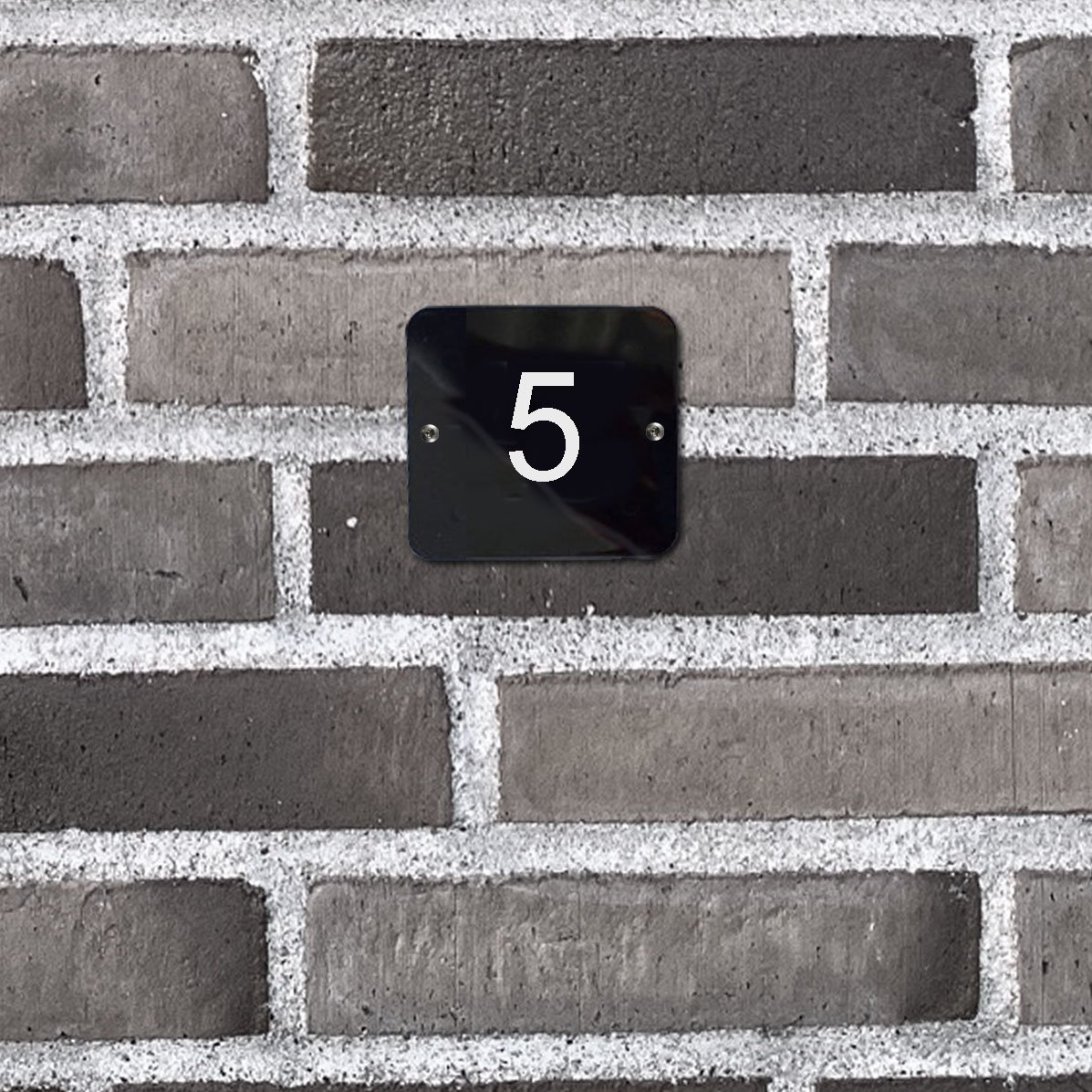 Husnummer skilte 8x8 cm, sorte - Husnummer skilte 8x8 cm ...