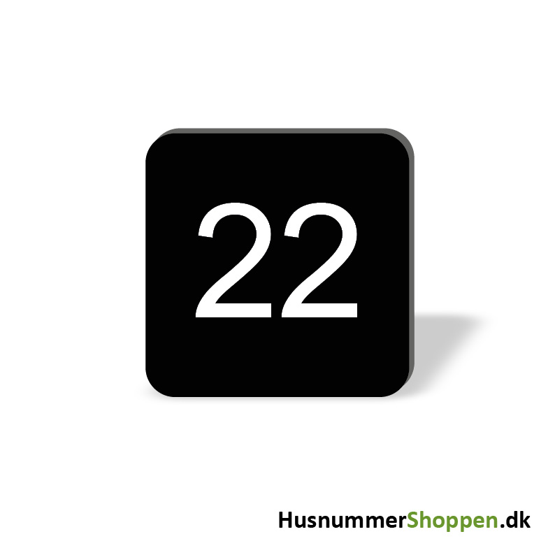 Husnummer skilte 8x8 cm, sorte - Husnummer skilte 8x8 cm ...